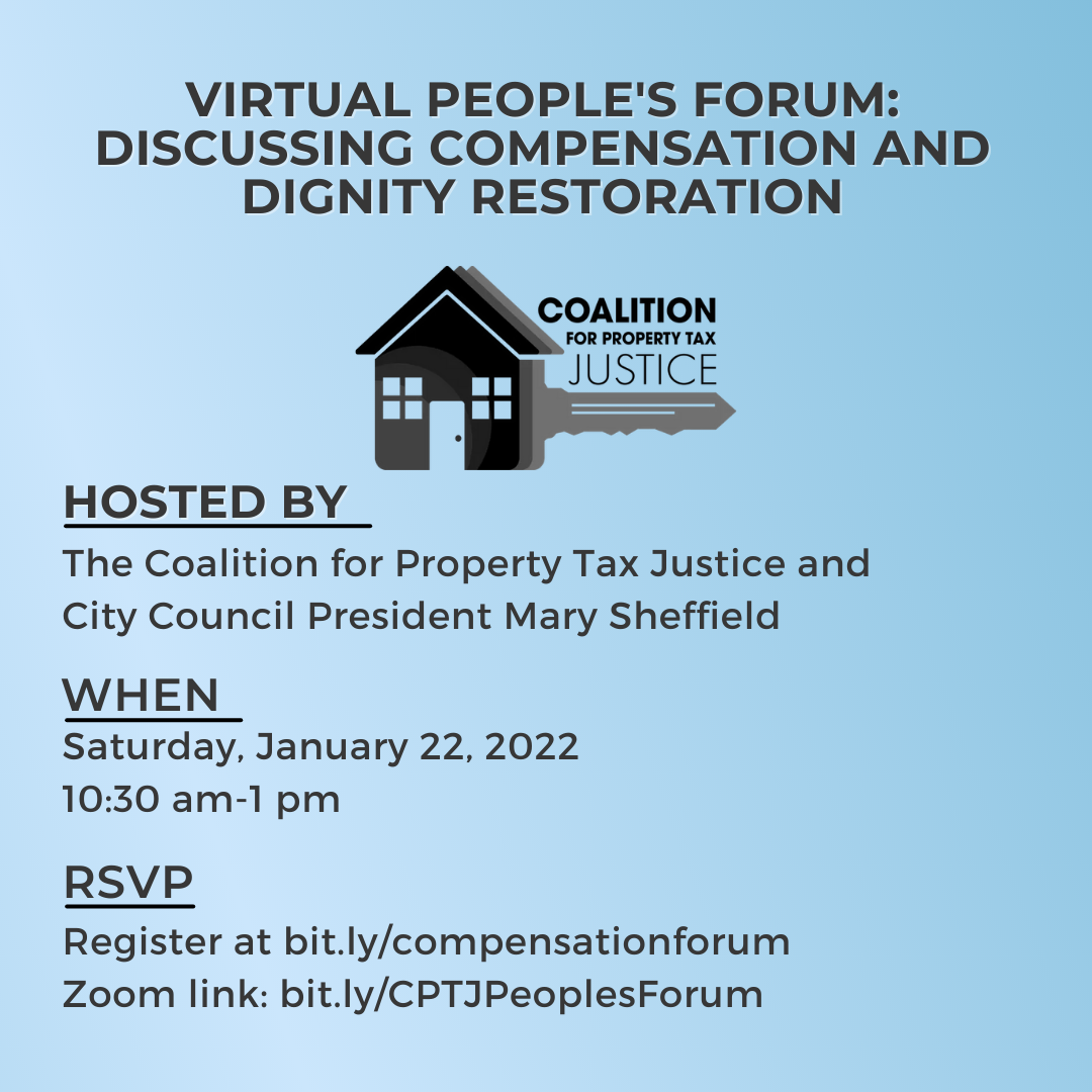 Virtual Peoples Forum: Discussing Compensation and Dignity Restoration | City of Detroit